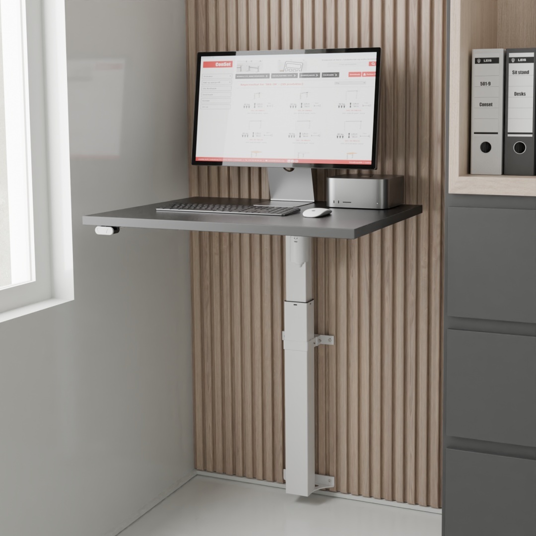 Biurko regulowane elektrycznie ścienne 501-9, 80x60 cm | Meble-Ruchome